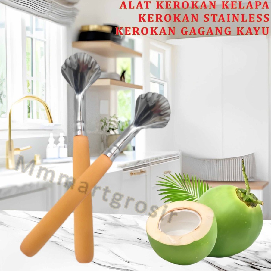 Jual Alat Kerokan Kelapa / Kerokan Stainless / Kerokan Kelapa Gagang ...
