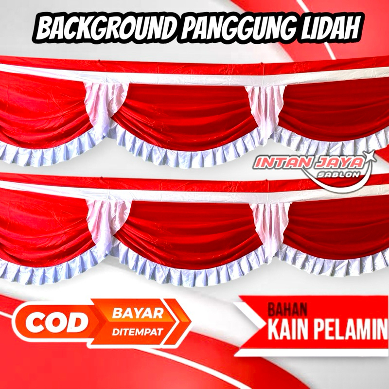 Jual BENDERA BACKGROUND PANGGUNG FULL ABUTAY 10 GELOMBANG & BENDERA ...