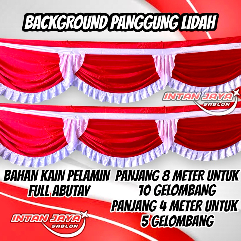 Jual Bendera Merah Putih Background Rempel Full Abutay Pelamin 10 ...