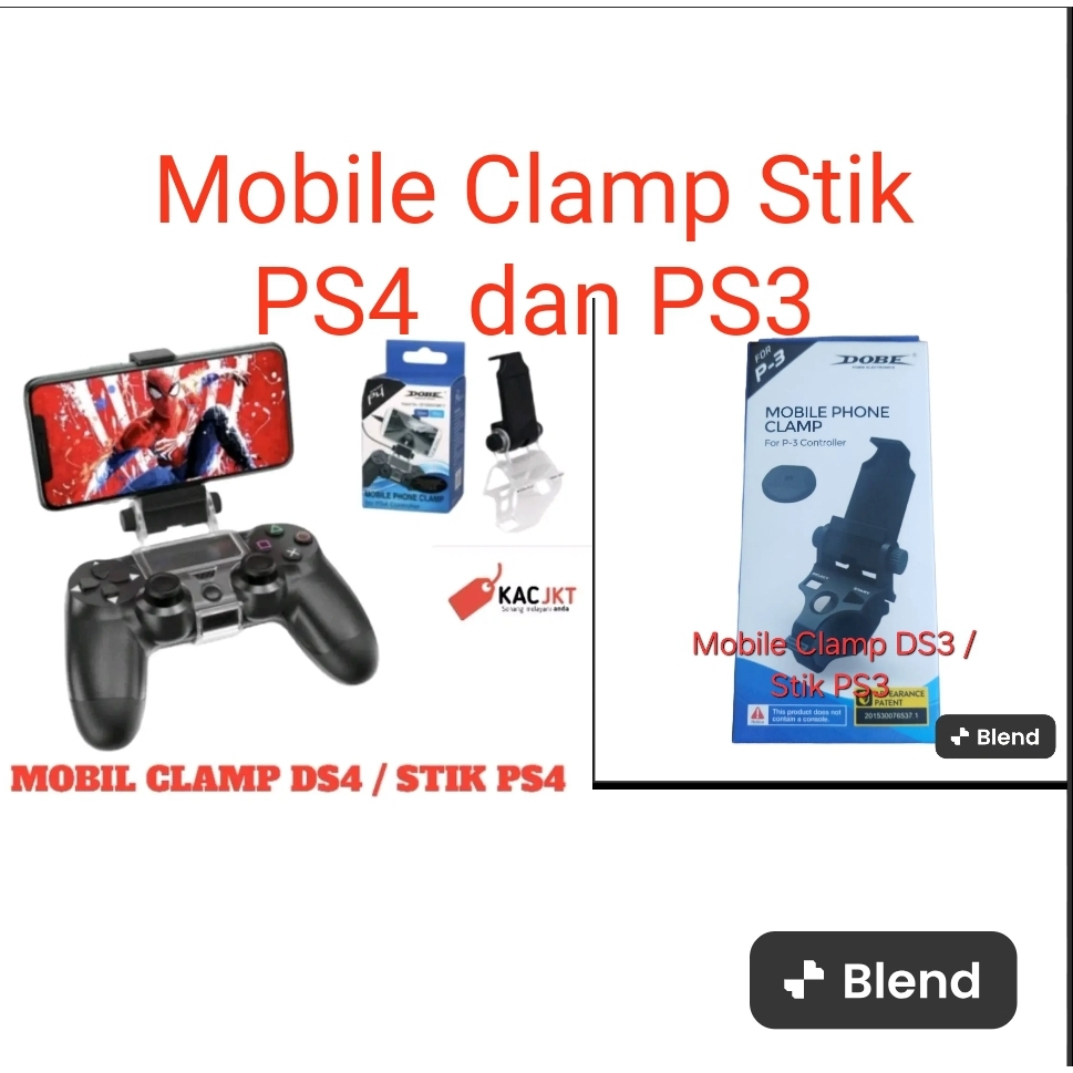 Jual Mobile Clamp Stik Ps4 Ds4 Ps3 Ds3 Holder Stik Ps3 PS4 (Tampa Stik ...