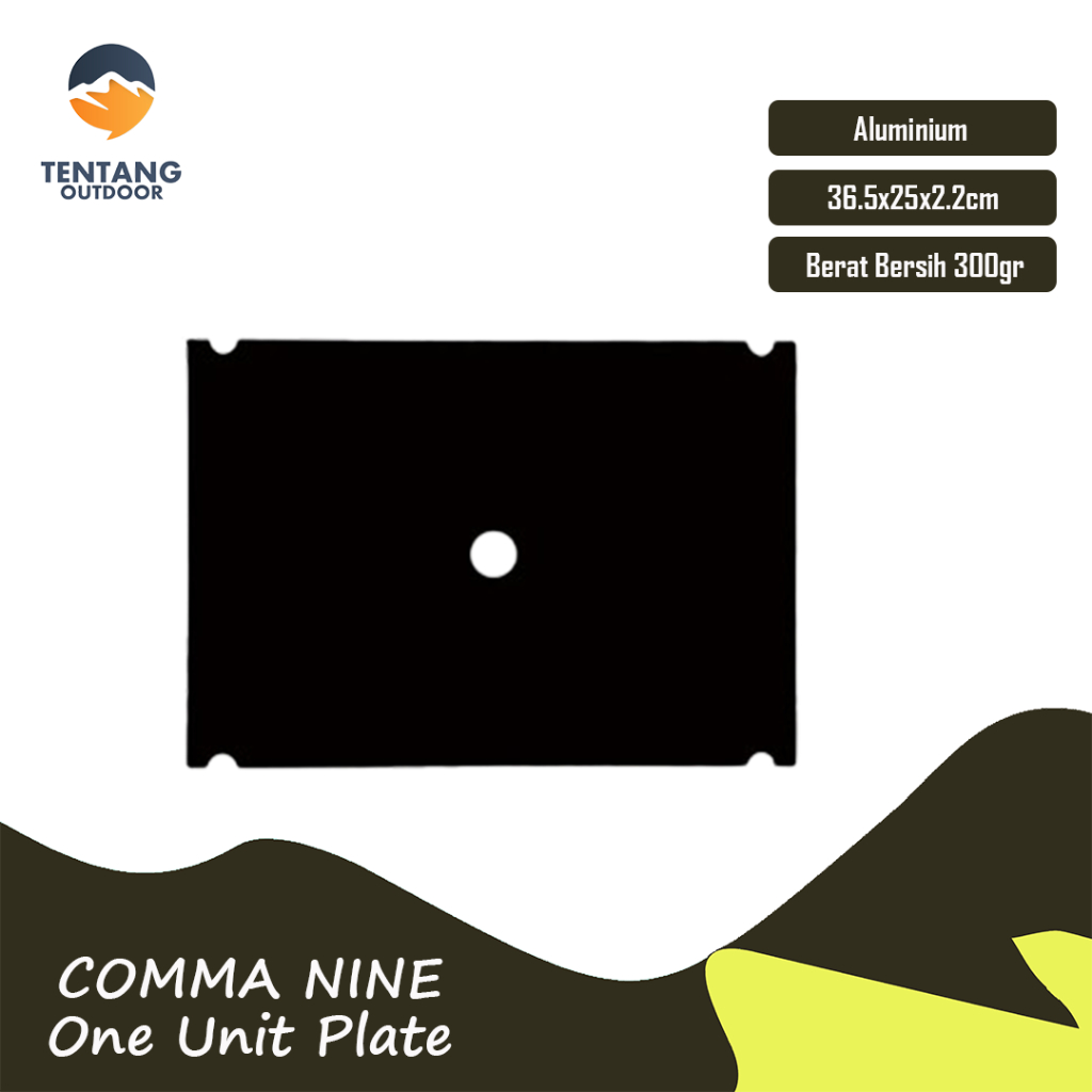Jual COMMA NINE One Unit Plate Aluminium Black Camping Aksesoris Meja ...