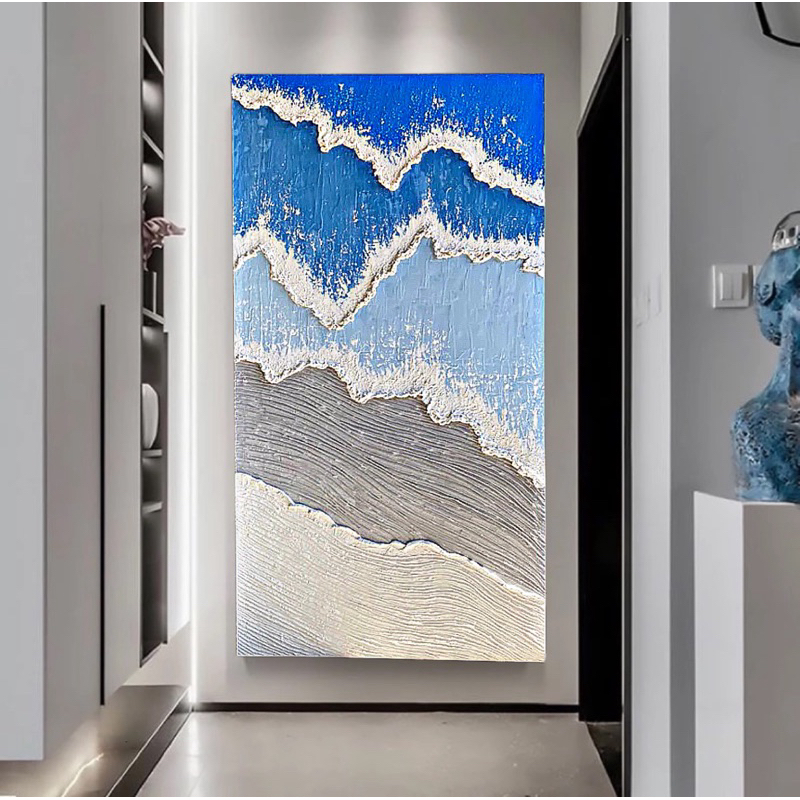 Jual Lukisan texture painting Ocean 150x80cm | Shopee Indonesia