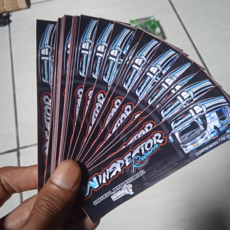 Jual stiker bus QQ trans Winspektor hitam paket isi 6 pcs | Shopee ...