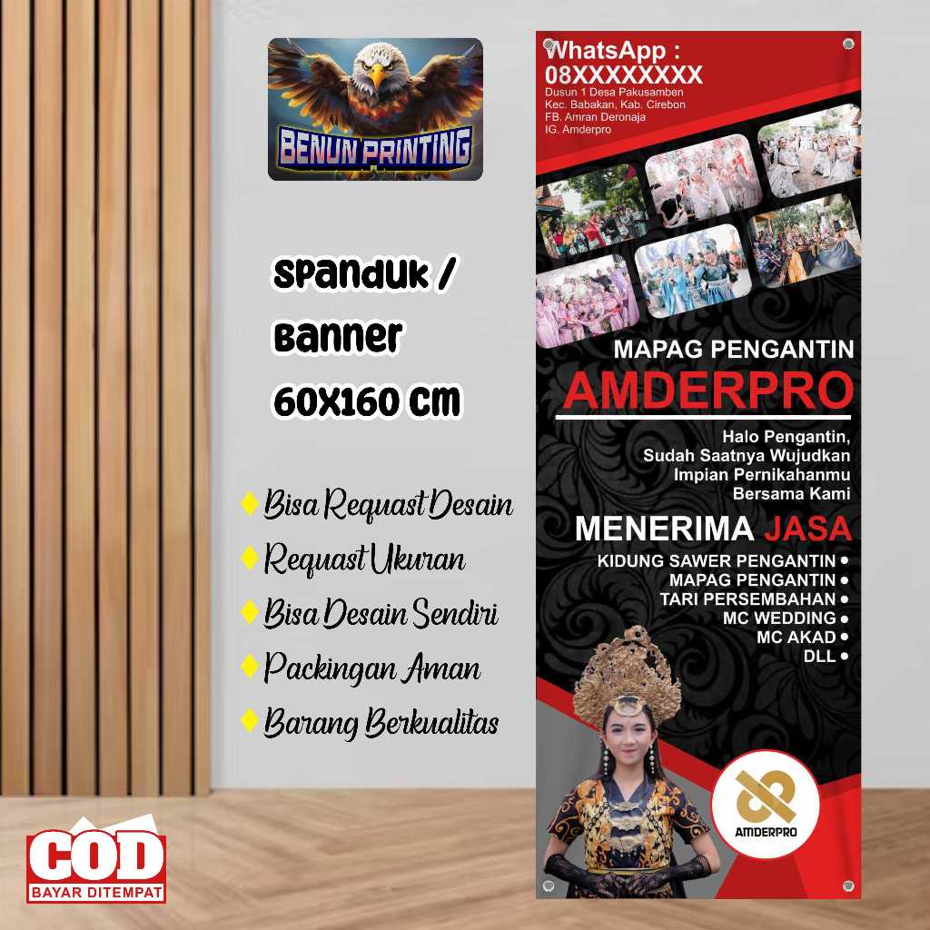 Jual Spanduk Banner 60x160 Mapag Pengantin, Wedding Requast Desain ...