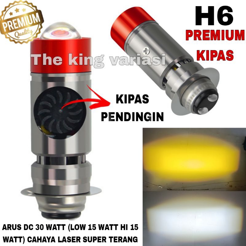 Jual LAMPU UTAMA MOTOR LED H6 KIPAS PRO LASER SUPER TERANG/LAMPU DEPAN MOTOR H6 PRO KIPAS ...