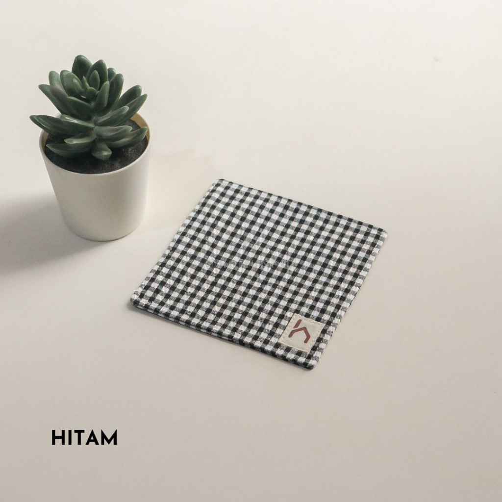 Jual Coaster Kain/Tatakan Gelas Kain Kotak-Kotak Gingham Kotak Kecil ...
