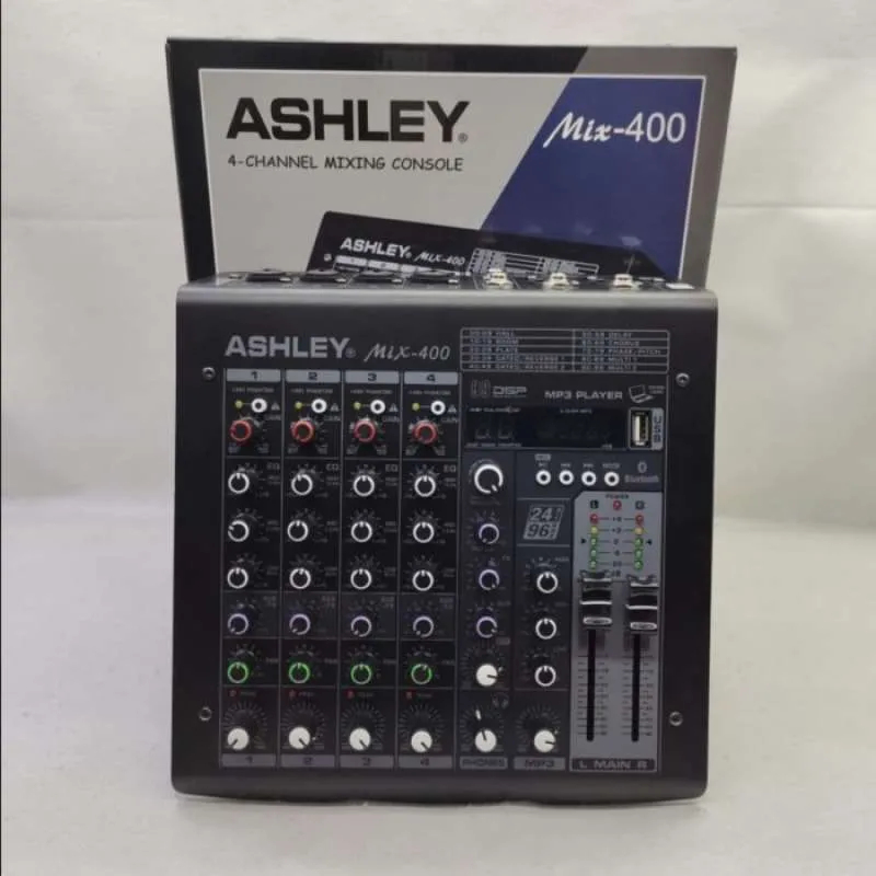 Jual Mixer Ashley Mix400 Mix 400 Original 4 Channel Bluetooth / Mixer Audio Ashley Mix400 4Ch ...