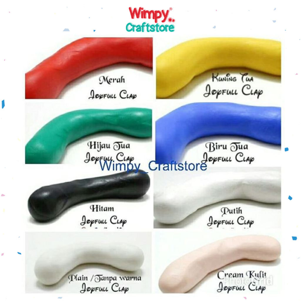 Jual WIMPY bahan clay joyfull clay air dry clay cold porcelain resin ...