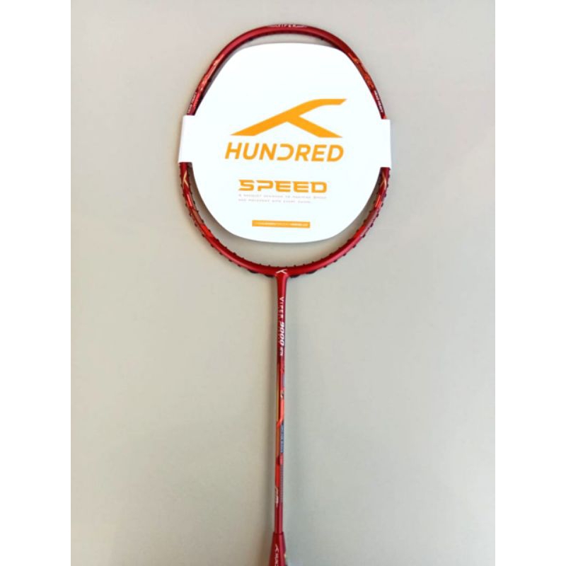 Jual raket badminton hundred original viper 9000 attk 32lbs original ...
