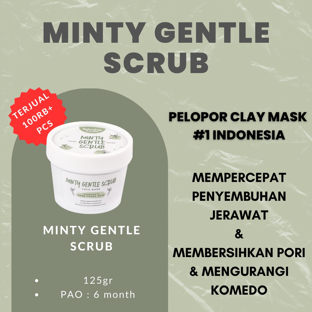 Jual [EXP: 06/25] Saturday Looks Minty Gentle Scrub Face Mask | Shopee ...