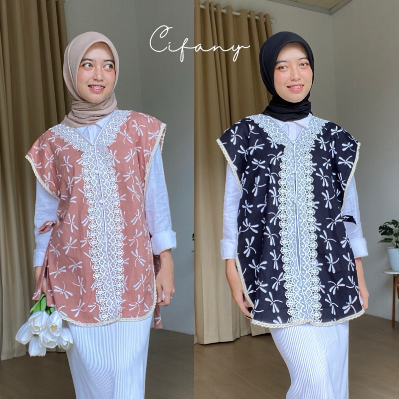 Jual Kayla vest Batik renda / vest kondangan / Vest Batik / Clowy vest ...