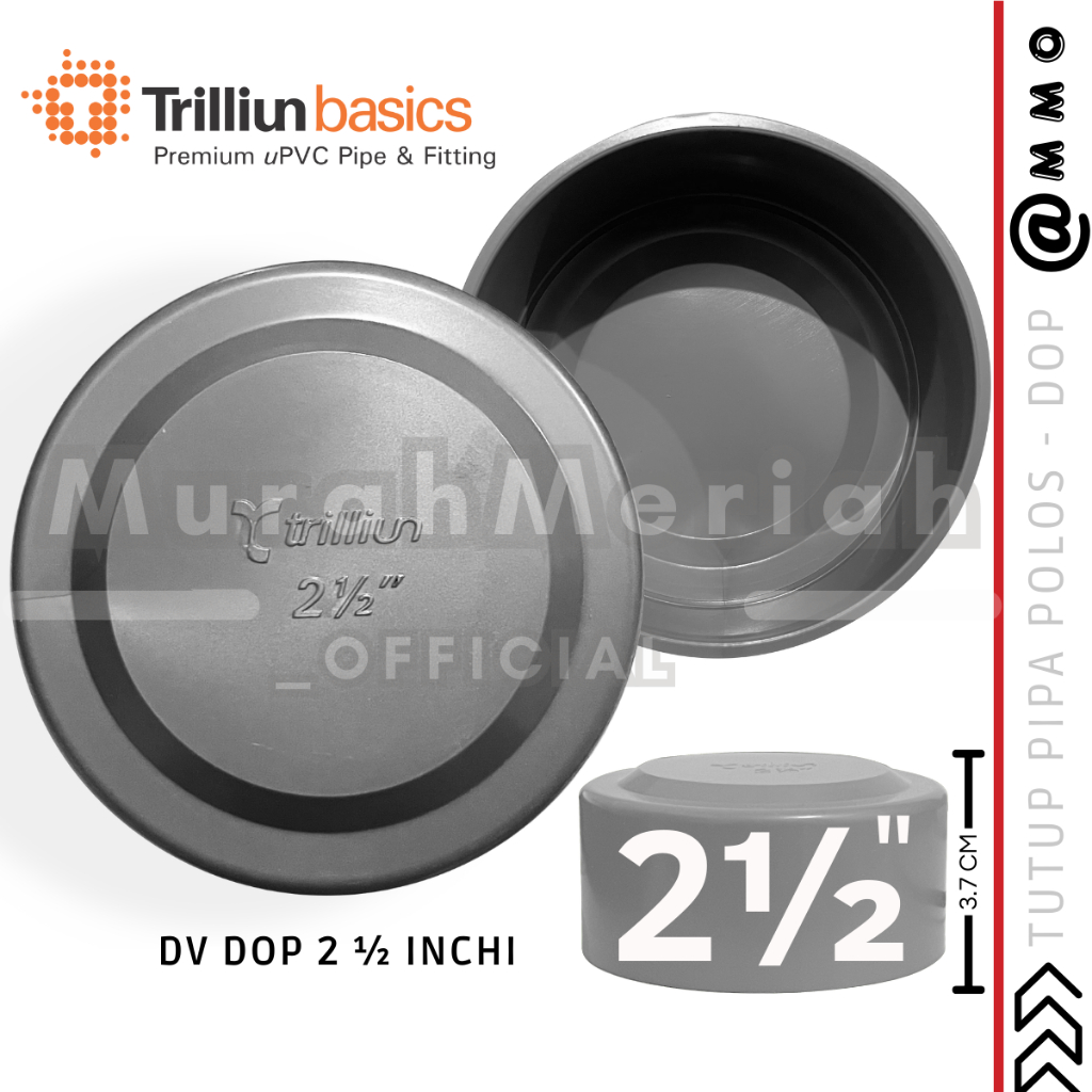 Jual DOP DV 2 1/2 INCH TRILLIUN TUTUP PIPA PVC POLOS 2.5 DIM END CAP 2. ...