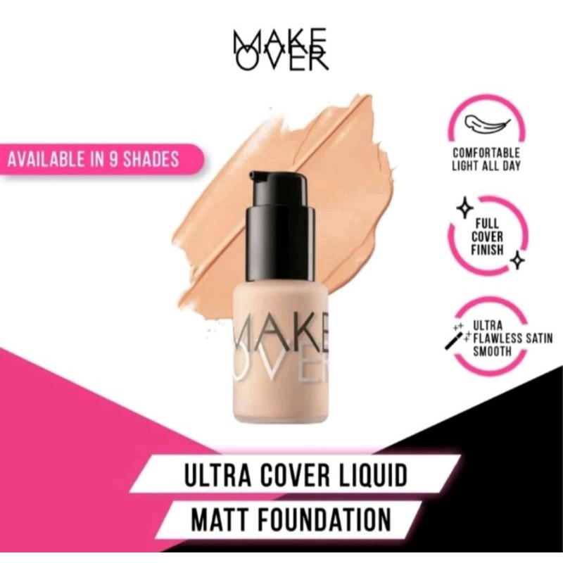 Jual Make Over ultra cover liQuid matt Foundation spf 31 | Shopee Indonesia