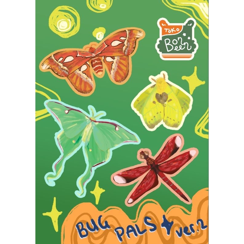 Jual Toko Bonbeen - Sticker Sheet Bug Pals ver. 2 Stiker Serangga lucu ...