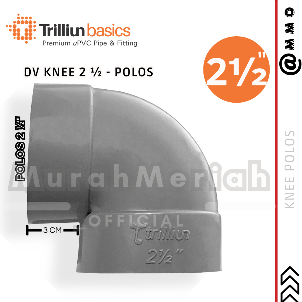 Jual ELBOW DV 2 1/2 INCH TRILLIUN KNEE 2.5 DIM POLOS KNEE 2 1/2 INCH ...