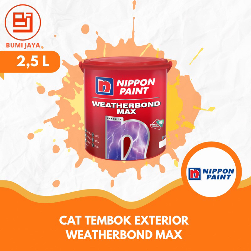 Jual Cat Tembok Exterior Nippon Paint Weatherbond Max 2,5L | Shopee ...