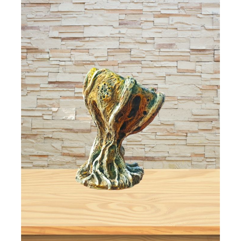 Jual Pot Beton Motif Kayu Relief Cascade Bonsai/Kaktus/Sekulen | Shopee ...