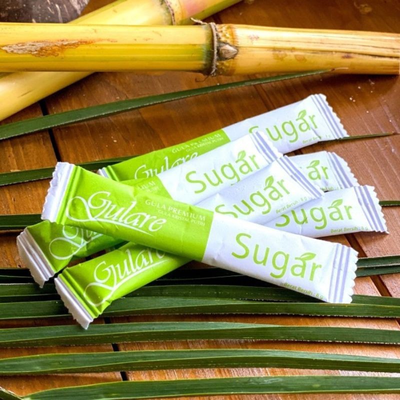 Jual Gulare White Sugar Stick repack isi 50pcs x 8gr Gula Pasir Putih ...