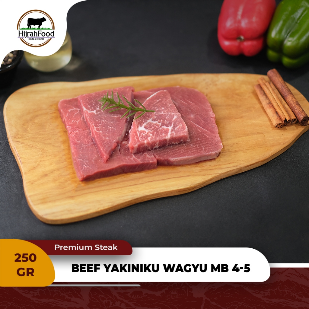 Jual Hijrahfood Daging Sapi Wagyu Yakiniku Cut AUS Beef MB 4-5 Premium ...