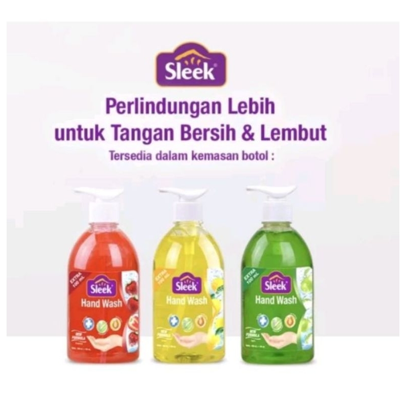 Jual Sleek Botol&Pouch Handwash Sabun Cuci Tangan Antibacterial 3 ...
