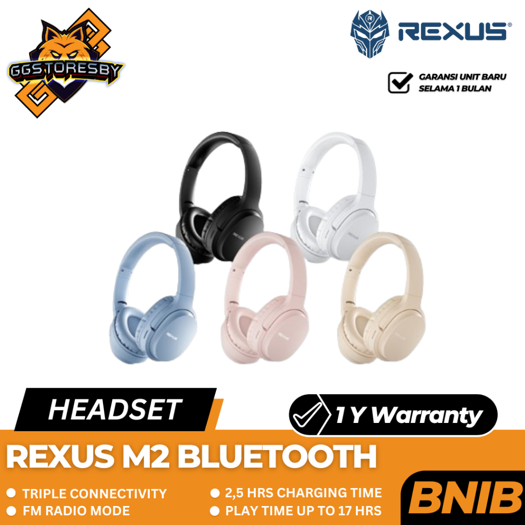 Jual Rexus M2 Bluetooth Wireless Headphone | Shopee Indonesia