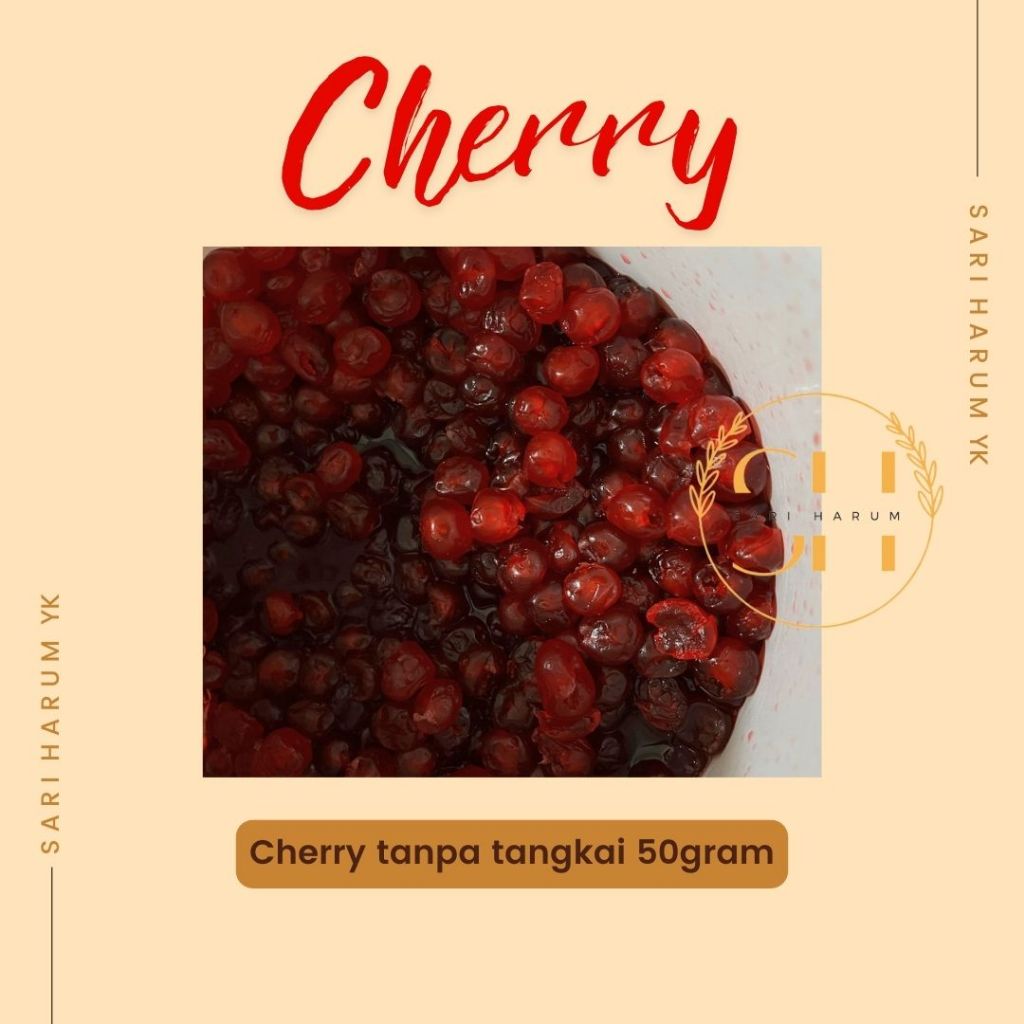Jual Buah cherry tanpa tangkai | cherry merah | hiasan kue | manisan ...