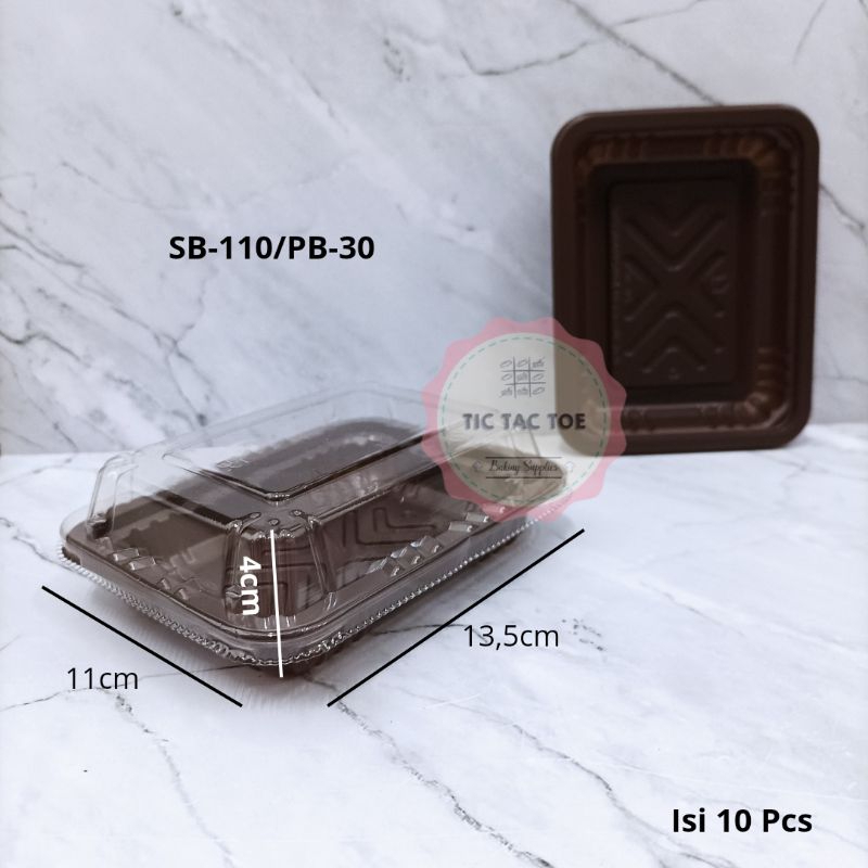 Jual isi 10pc Mika Kotak Brownies Mini SB-110 / PB-10 /Kotak Brownies Kecil/Mika Snack/Mika ...