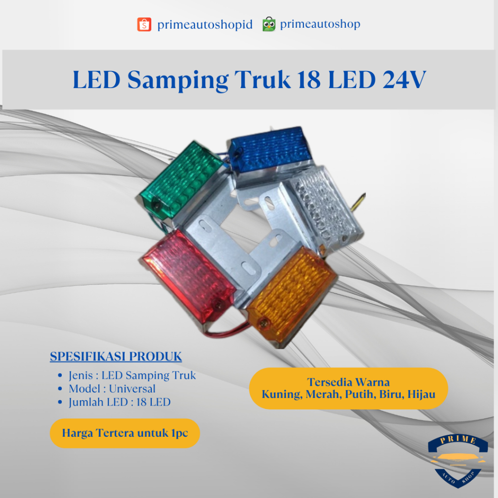 Jual LED Bak Truk Box 18 LED / LED Samping Truk 18 LED 24V | Shopee Indonesia