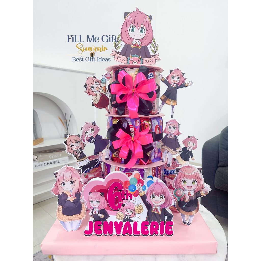 Jual JT - Anya Forger Spy X Snack Tart Tower Cake Birthday / Kue ...