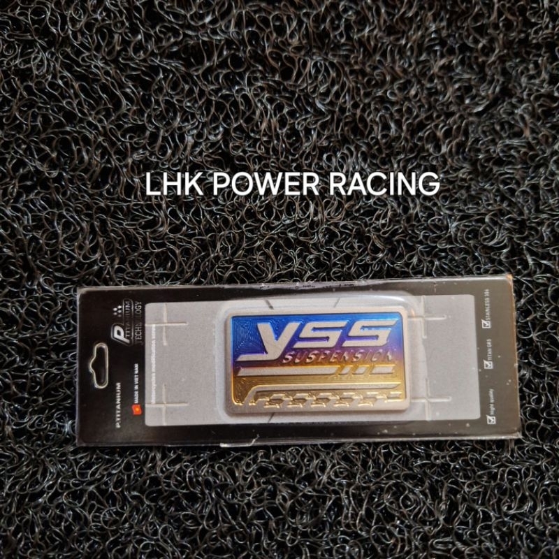 Jual Logo emblem eblem titanium tulisan YSS suspension | Shopee Indonesia