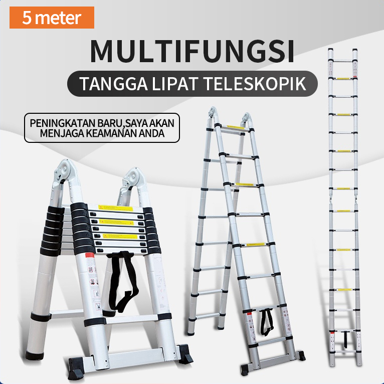 Jual 【COD】6M Multifungsi Dengan Teknik Tangga Lipat / Tangga Teleskopik ...