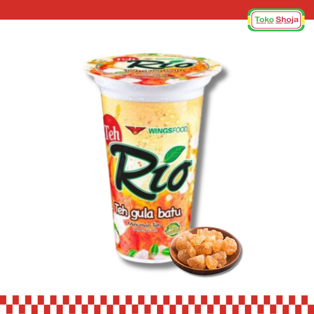 Jual TERMURAH!! Teh Rio Gula Batu / Teh Rasa Gula Batu GELAS 1 DUS ISI ...