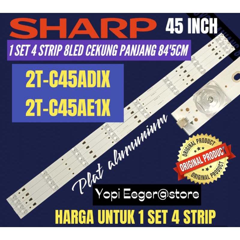 Jual BACKLIGHT TV LCD LED SHARP 45 INCH 2T-C45ADIX- 2T-C45AE1X BACKLIGHT TV SHARP 45" INCH ...