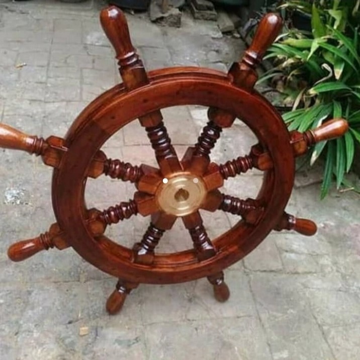 Jual Setir kapal kayu 85 CM bahan kayu jati asli | Shopee Indonesia