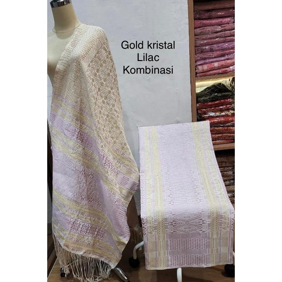 Jual Songket Tumtuman Tanpa Sambungan Modern Sarung Selendang Kristal ...