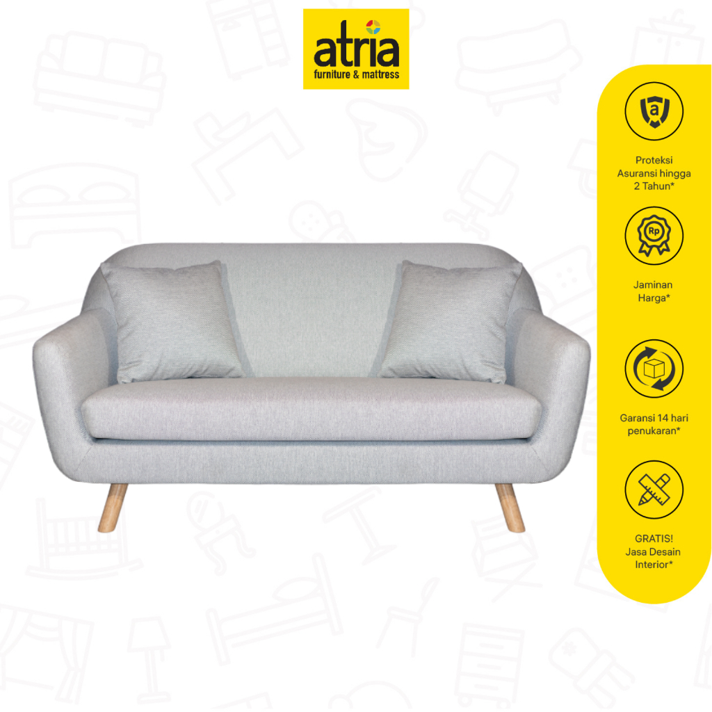 Jual Atria Paket Sofa Urban 2+1 Seater Fabric Solid Wood | Shopee Indonesia