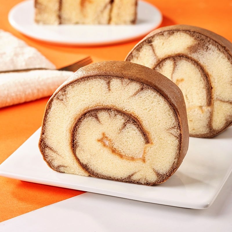 Jual ( HALAL ) Black Forest Cake Roll Sandwich Bread Tiger Skin Roll ...