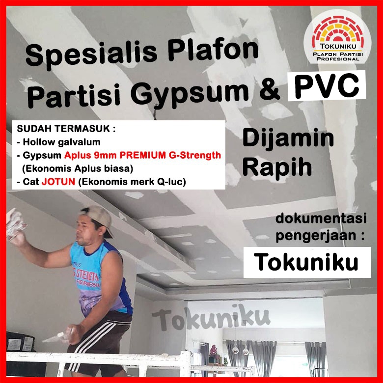 Jual Pasang Plafon Gypsum volume 8 - 20 m2 Custom Plafon Atap | Shopee ...