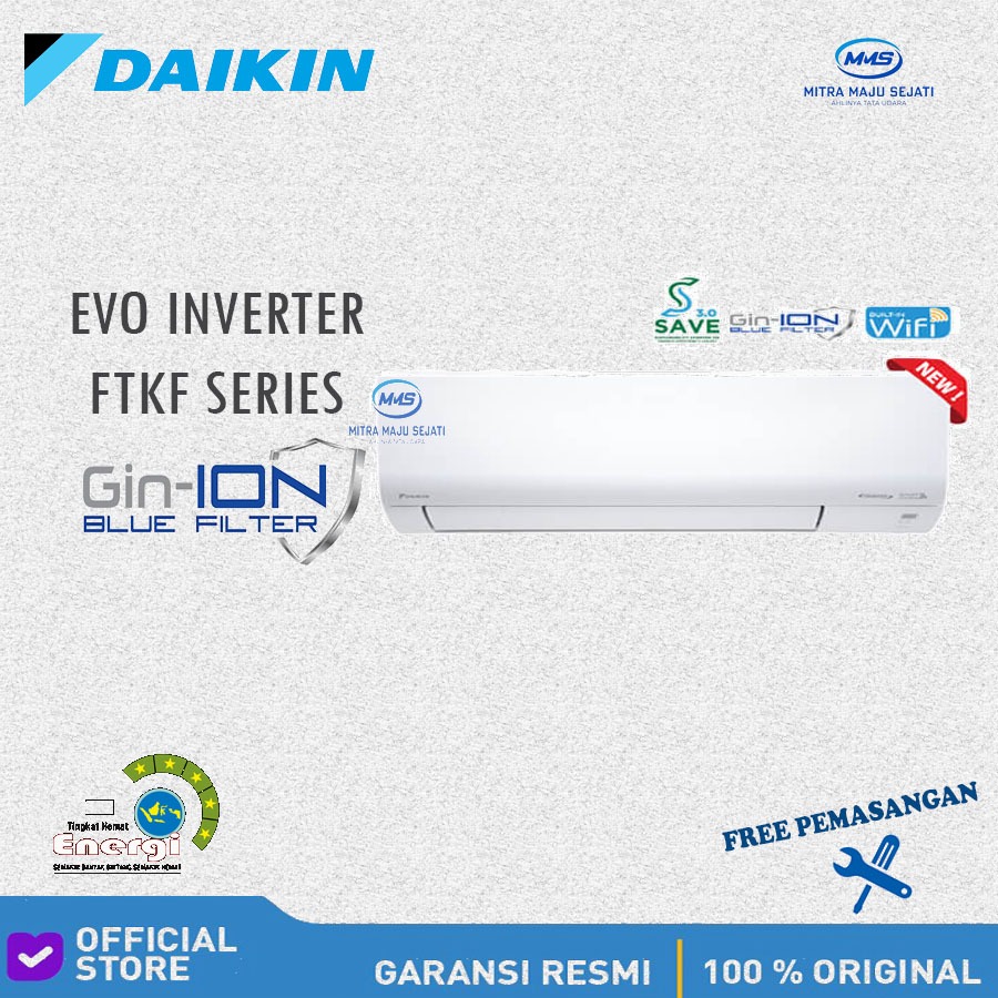 Jual AC DAIKIN EVO INVERTER 1 PK - FTKF 25 LOW WATT | Shopee Indonesia