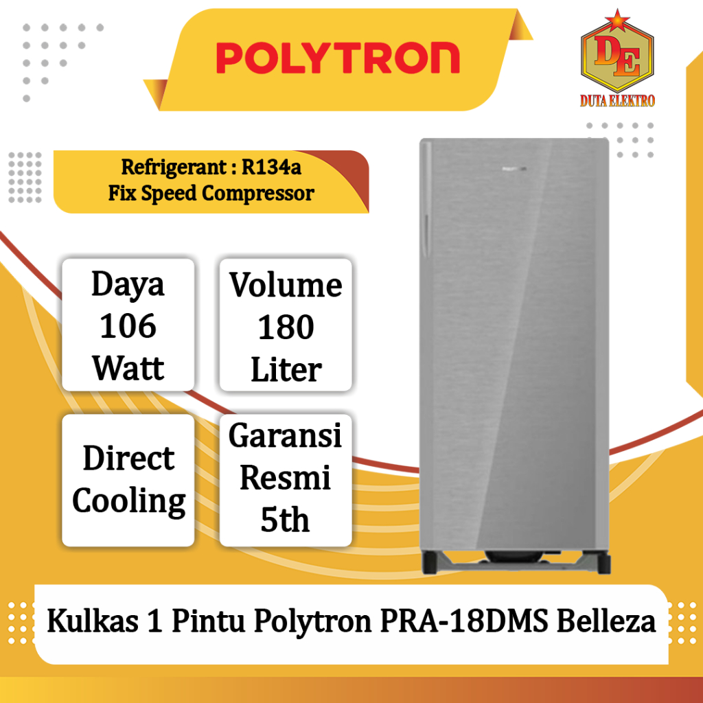 Jual Kulkas 1 Pintu Polytron PRA 18 DMS Belleza | Shopee Indonesia