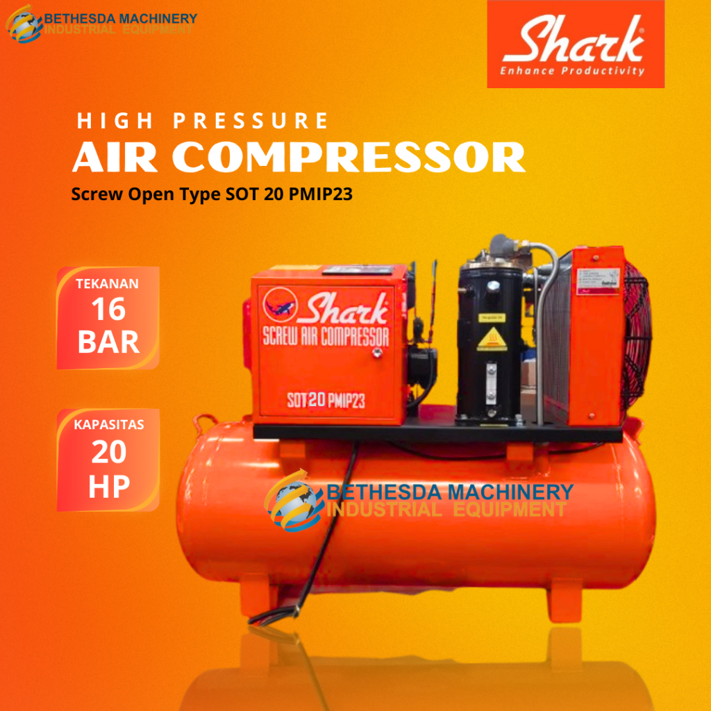 Jual Shark SOT 20 PMIP23 Air Compressor 20Hp - Kompresor 16 Bar ...