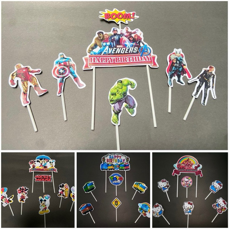 Jual TOPPER KARAKTER CAKE TOPPER MURAH HIASAN KUE ULANG TAHUN FULL ...