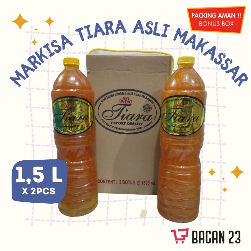 Jual Markisa Tiara Asli Makassar Paket Bundling (2 x 1.5L) Bonus Box Packaging | Shopee Indonesia