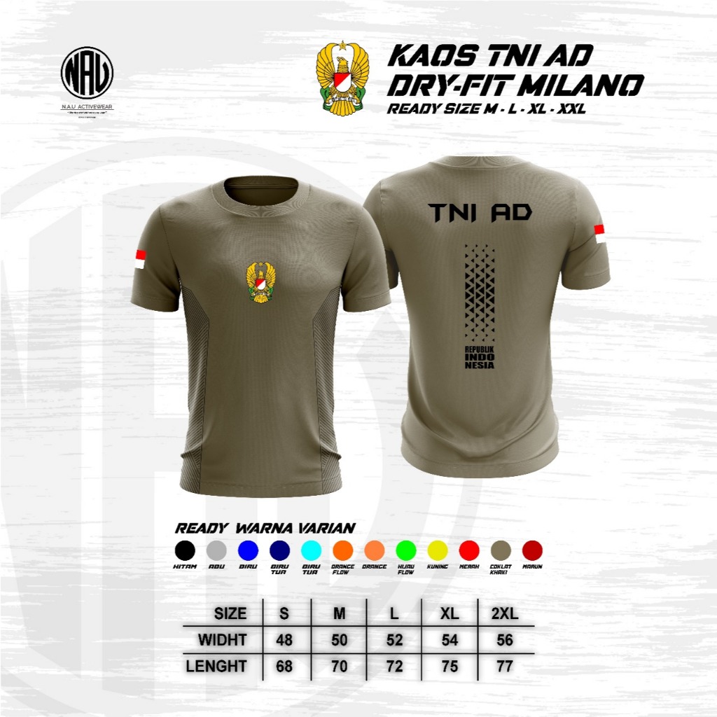 Jual Kaos TNI AD - Kaos Jersey TNI AD - Kaos DryFit TNI AD | Shopee Indonesia