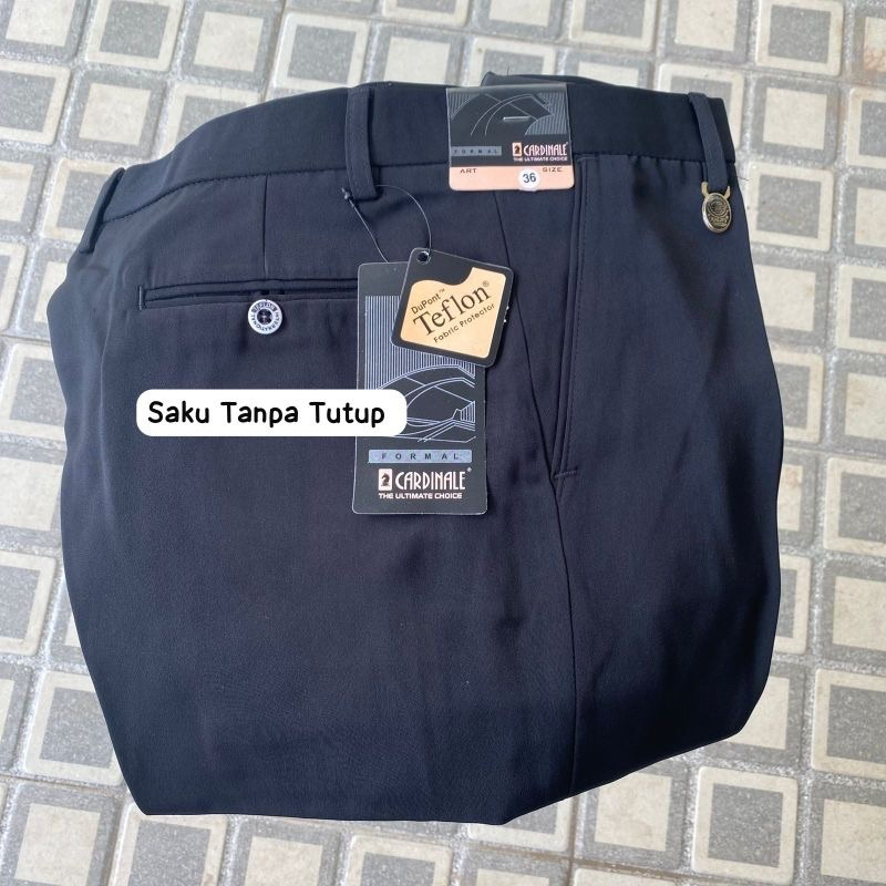 Jual CELANA KAIN PRIA STANDAR FORMAL KERJA HITAM DAN WARNA UKURAN 27-38 ...