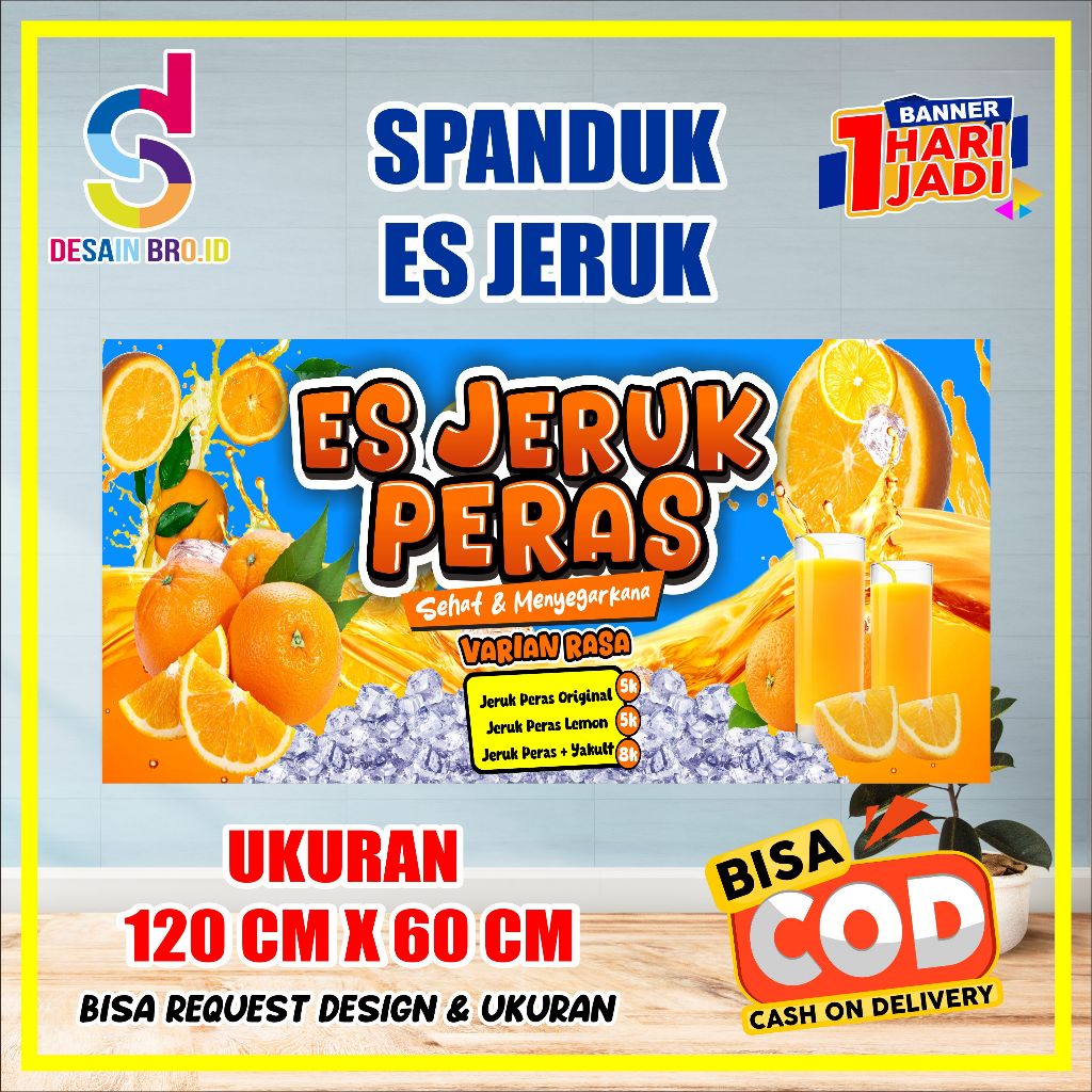 Jual BANNER/SPANDUK ES JERUK ( BISA CUSTOM ) UKURAN 120X60 CM | Shopee ...