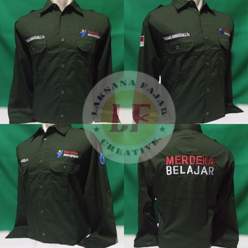 Jual seragam baju kemeja Merdeka Mengajar PGP MERDEKA BELAJAR warna ...