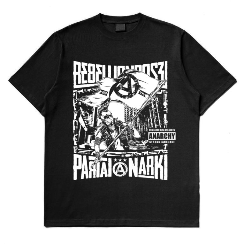 Jual kaos rebellion rose partai anarki tshirt band punk dakon graphics ...