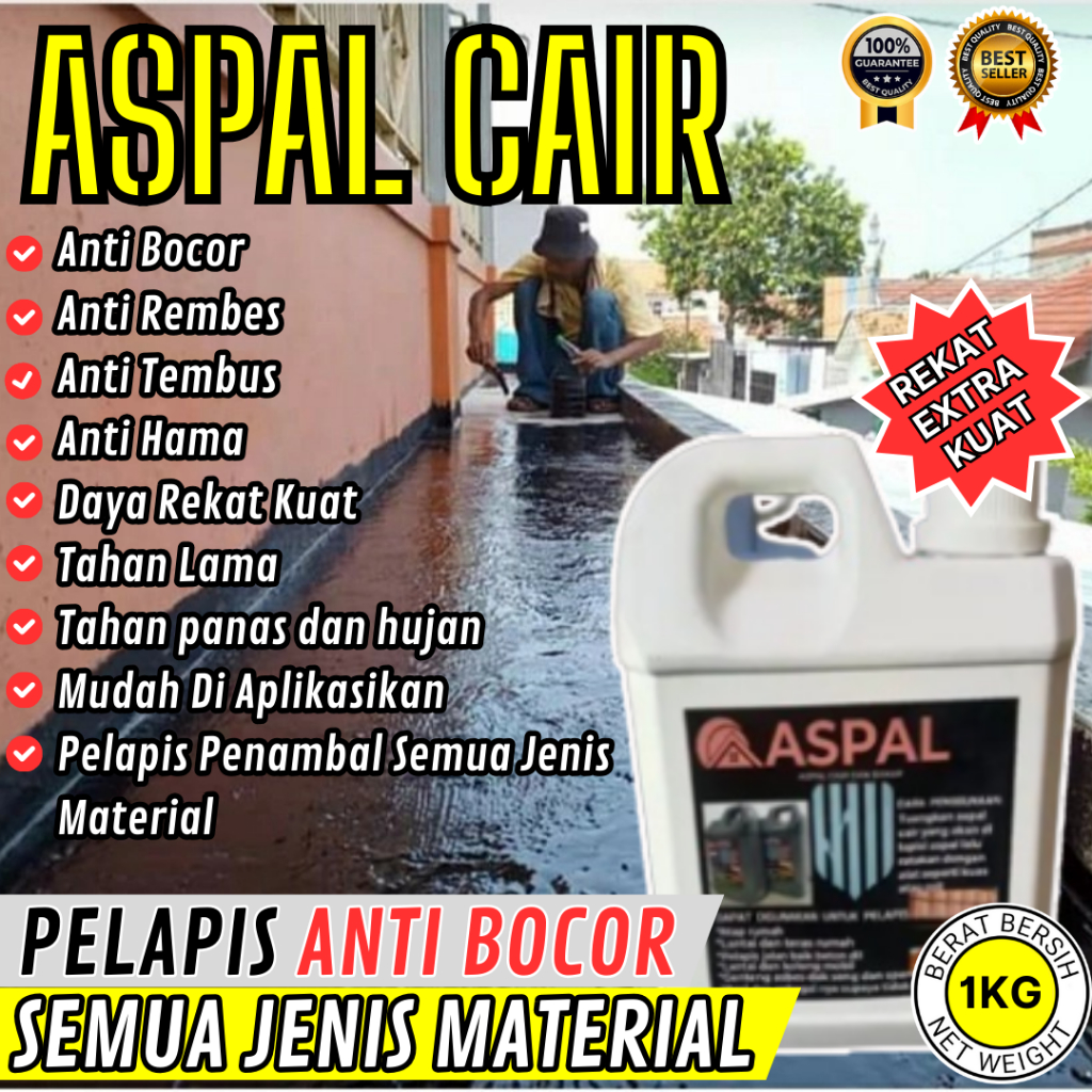 Jual Cairan Penambal Genteng Aspal Cair 1 Kg Paint Pelapis Anti Tembus ...