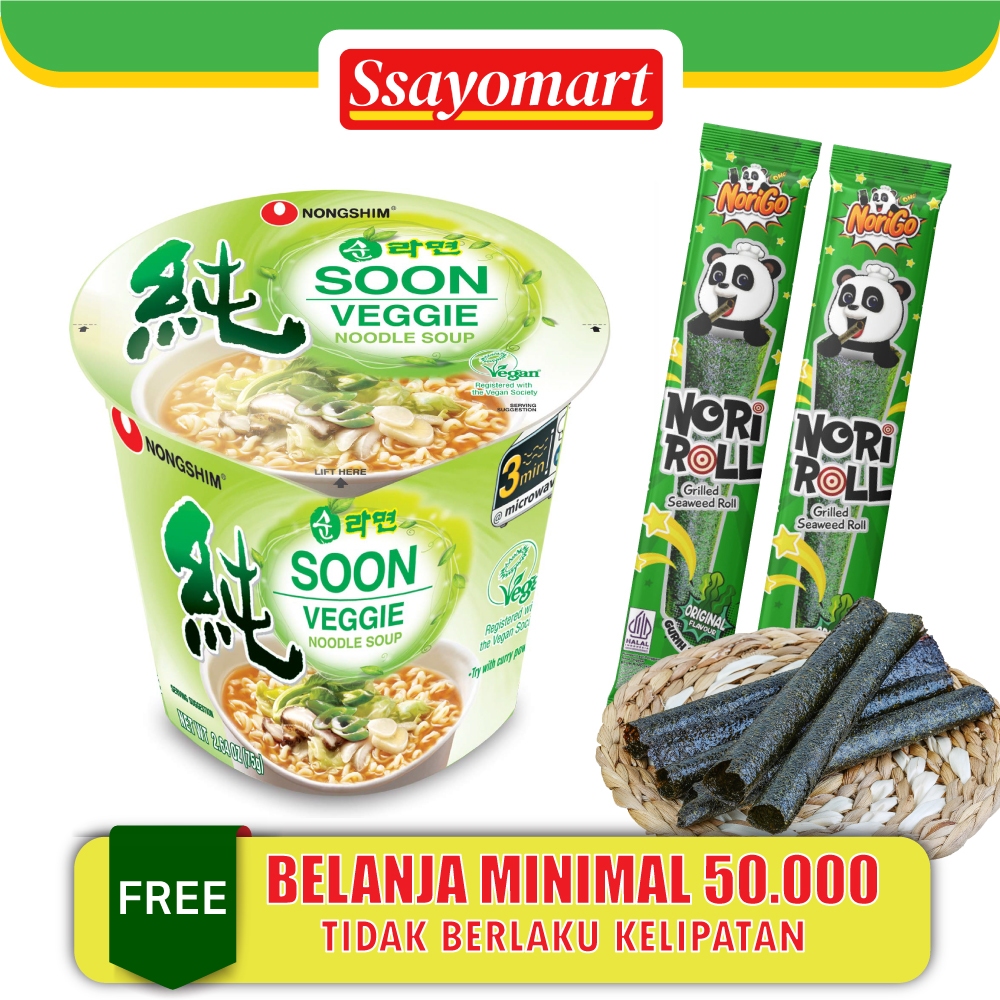 Jual Nongshim Soon Veggie Cup Noodle Soup 67g - Mie Ramen Made In Korea ...